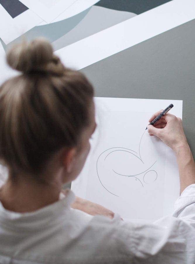 Nord Projects, Woman stretching art drawing - THE POSTER CLUB