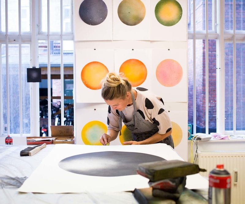 Anne Nowak, Blue Interstellar art print - THE POSTER CLUB