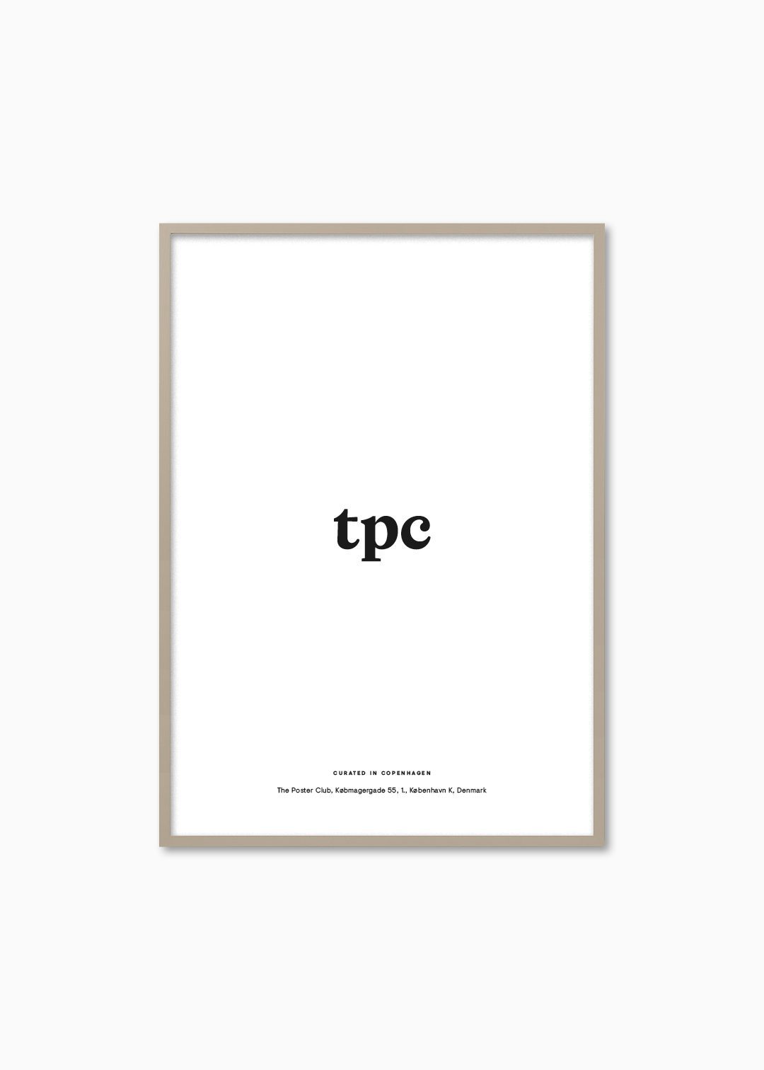 Solid Beige Wood Frame with real glass - The Poster Club
