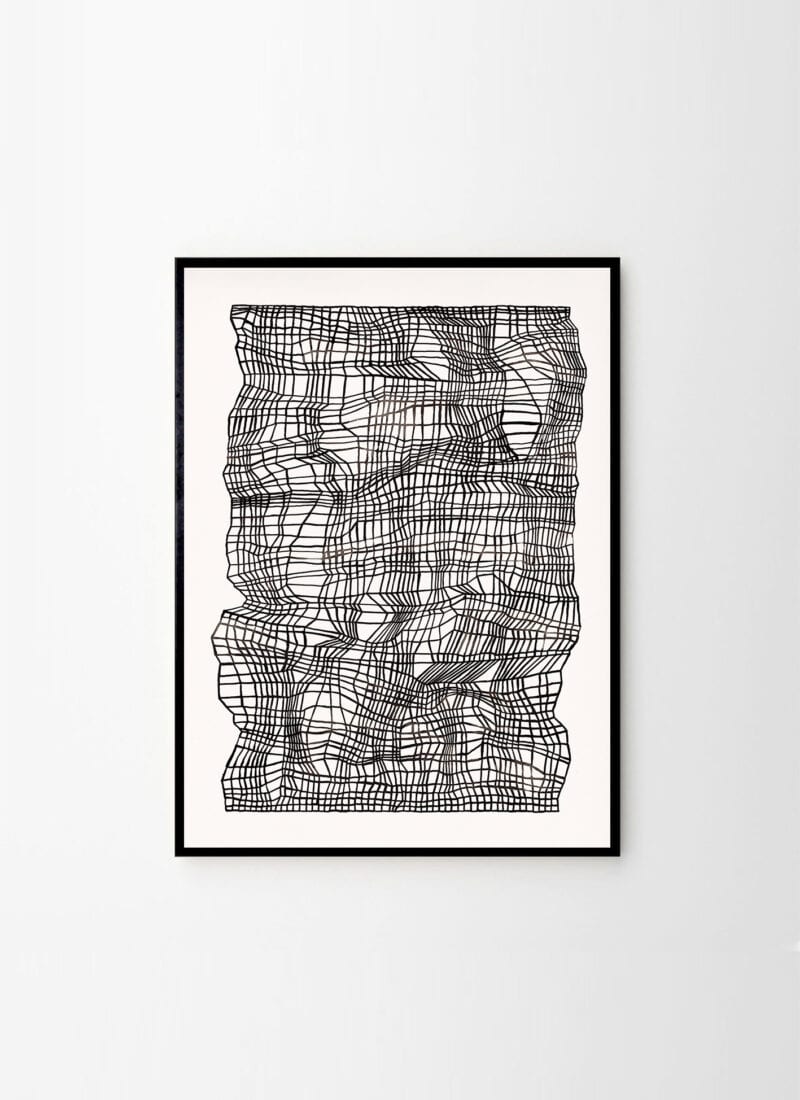 Ana Frois, Timeline Black art print - THE POSTER CLUB