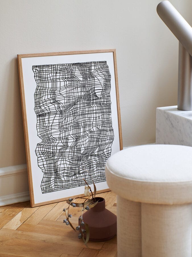 Ana Frois, Timeline Black art print - THE POSTER CLUB