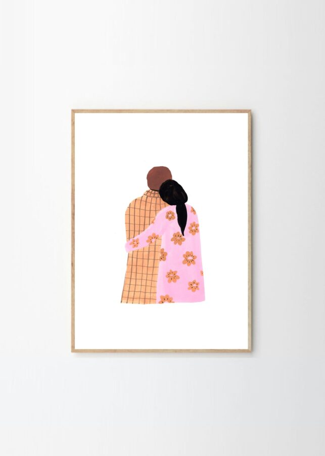 Laura Page, Couple art print - THE POSTER CLUB