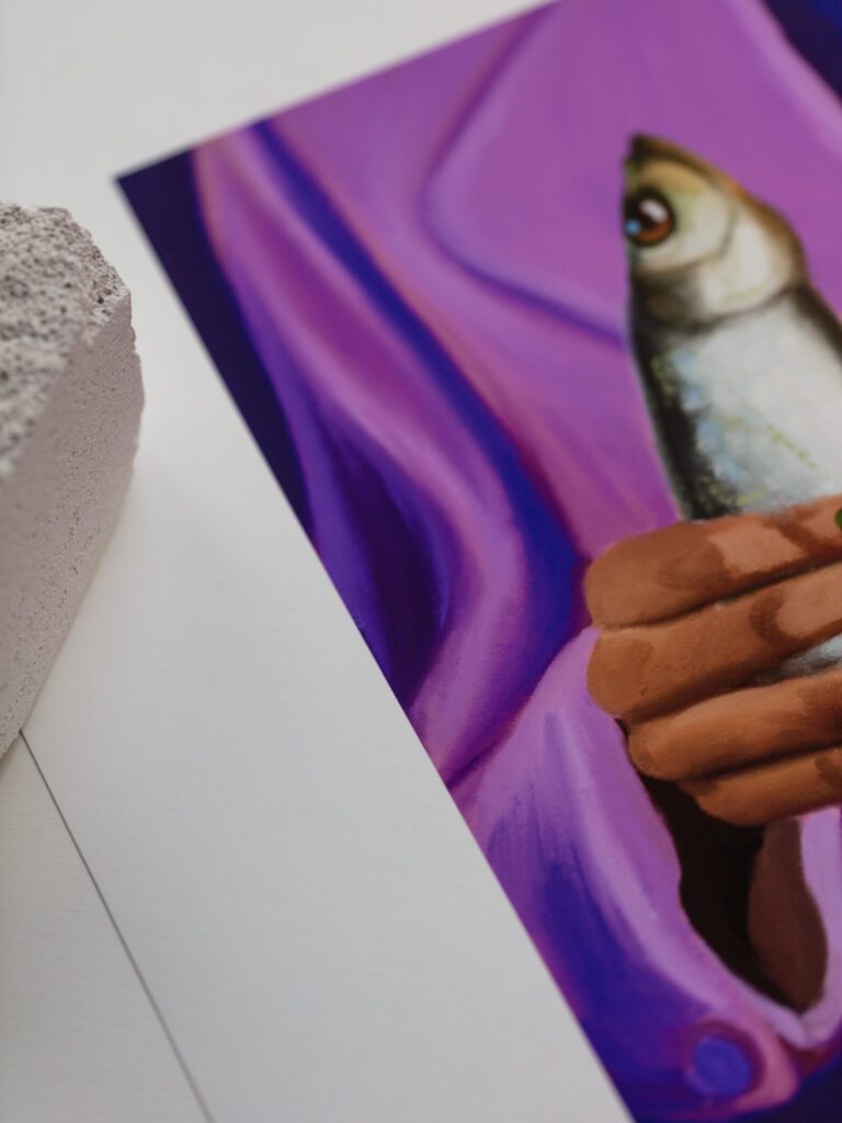 Estelle Graf - Eva And Her Fish Friend, art print exclusively for The ...
