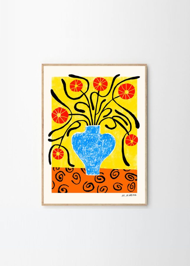 Madelen Möllard, Flowers in Blue Vase fine art print - The Poster Club