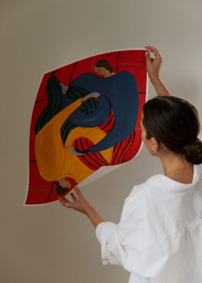 Sofia Lind, Hold You - Red art print exclusively for THE POSTER CLUB
