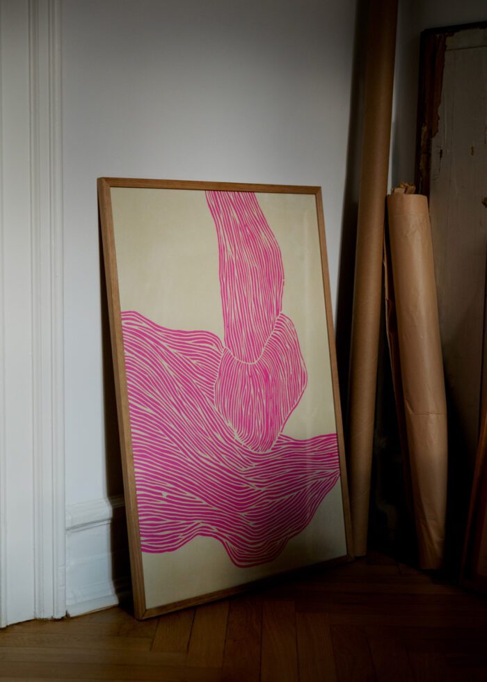 Rebecca Hein, art print The Line - Pink - The Poster Club