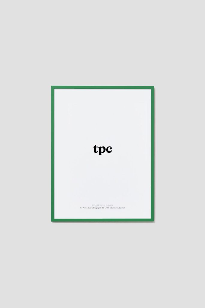 Solid green wood frame with real glass - THE POSTER CLUB