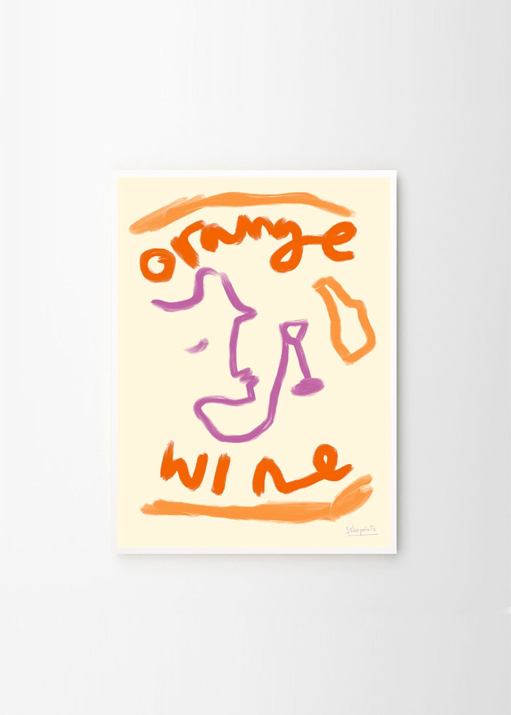 Ruby Hughes, Orange Wine Art Print exclusively for The Poster Club