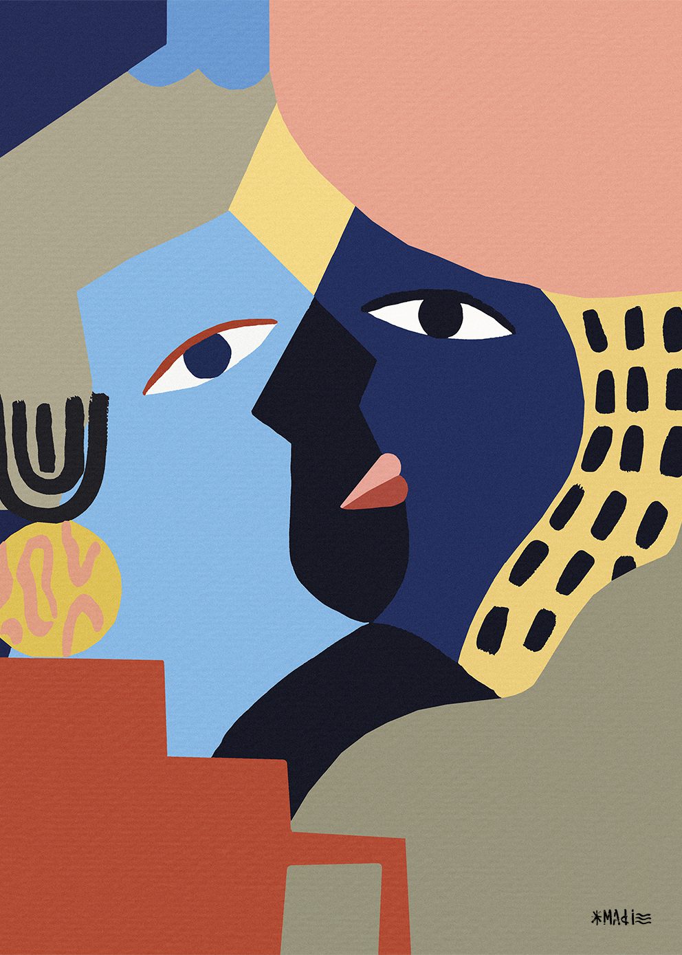 Madi, 'The Kiss' art print - The Poster Club