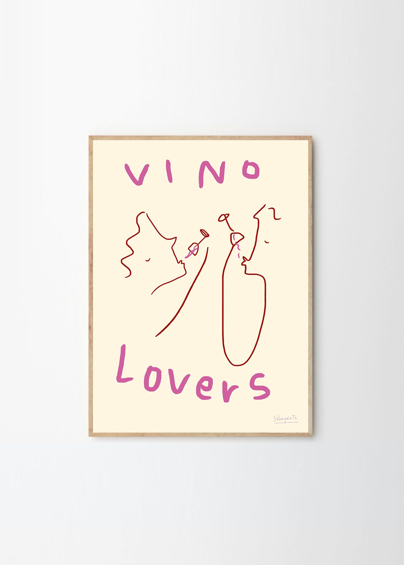 Ruby Hughes, Vino Lovers Art Print exclusively for The Poster Club