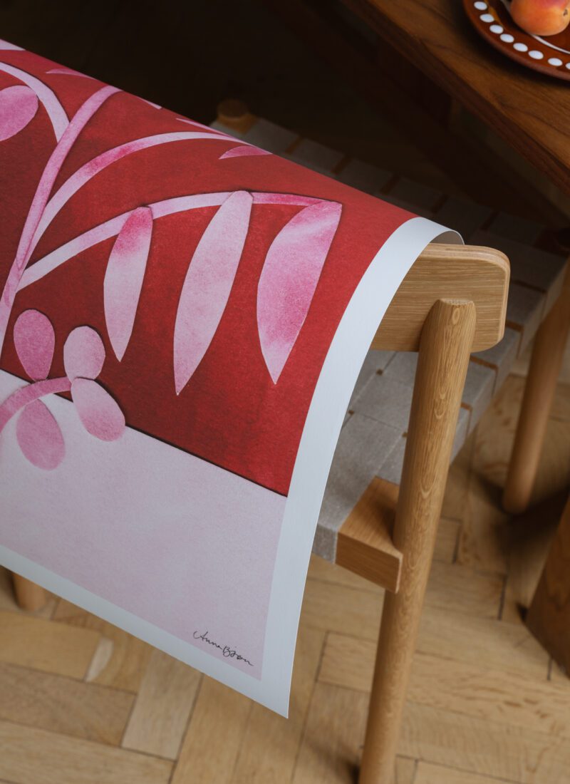 Anna Ravn Bjørn, Pink Peas in Bloom exclusively for The Poster Club